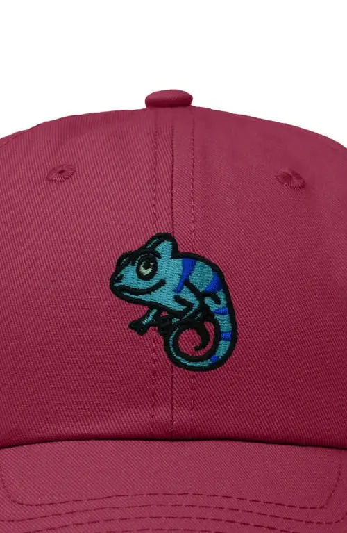 DALIX Chameleon Embroidered Cap - Maroon