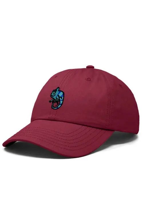 DALIX Chameleon Embroidered Cap - Maroon
