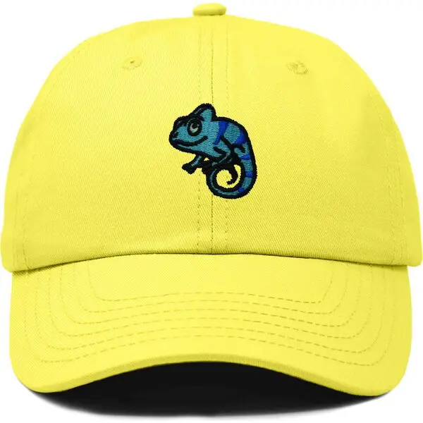 DALIX Chameleon Embroidered Cap - Yellow