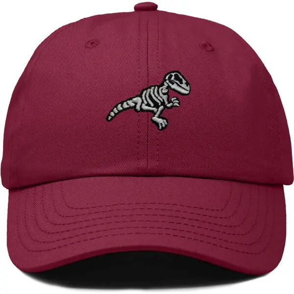 DALIX Fossil Embroidered Cap - Maroon
