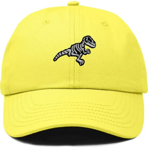 DALIX Fossil Embroidered Cap - Yellow