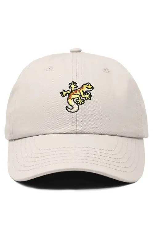 DALIX Gecko Embroidered Cap - Beige