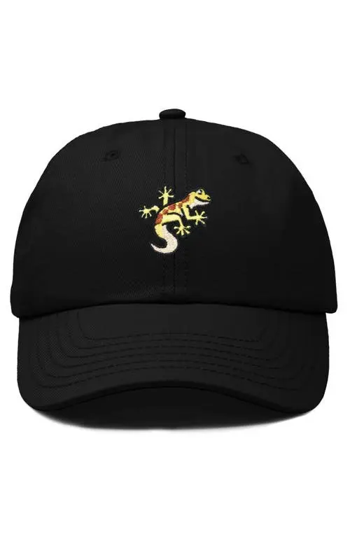 DALIX Gecko Embroidered Cap - Black