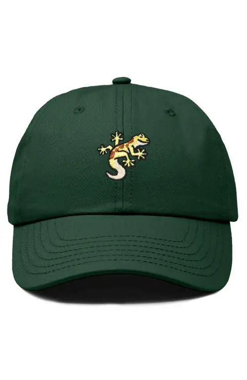 DALIX Gecko Embroidered Cap - Dark Green