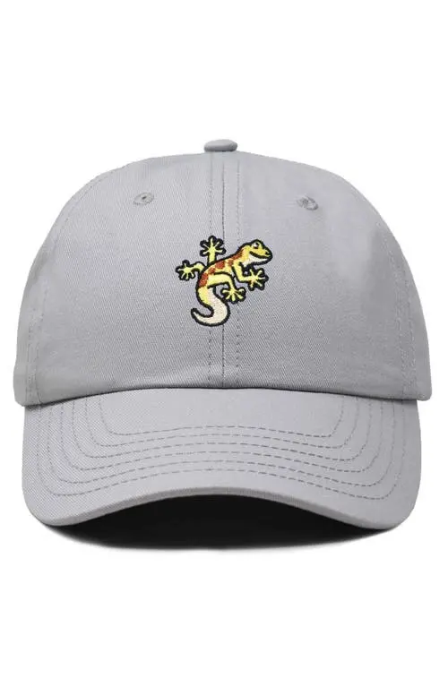 DALIX Gecko Embroidered Cap - Gray