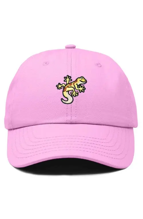 DALIX Gecko Embroidered Cap - Light Pink