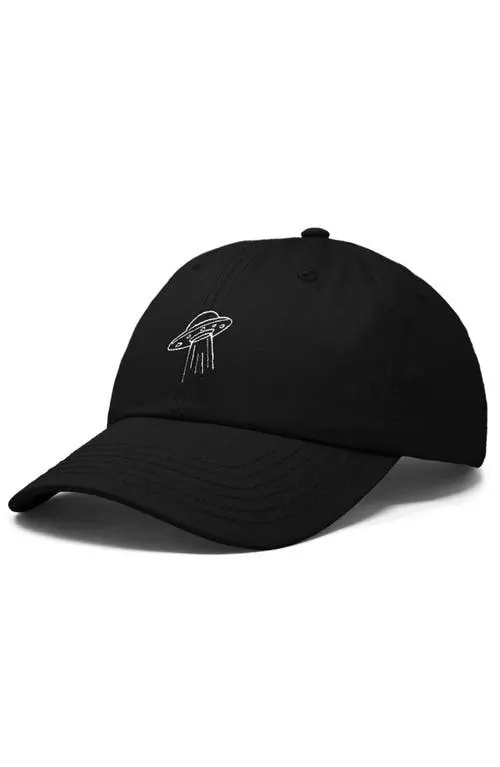 DALIX Ufo Embroidered Dad Cap - Black