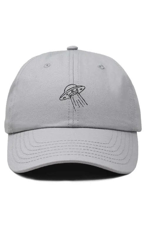 DALIX Ufo Embroidered Dad Cap - Gray