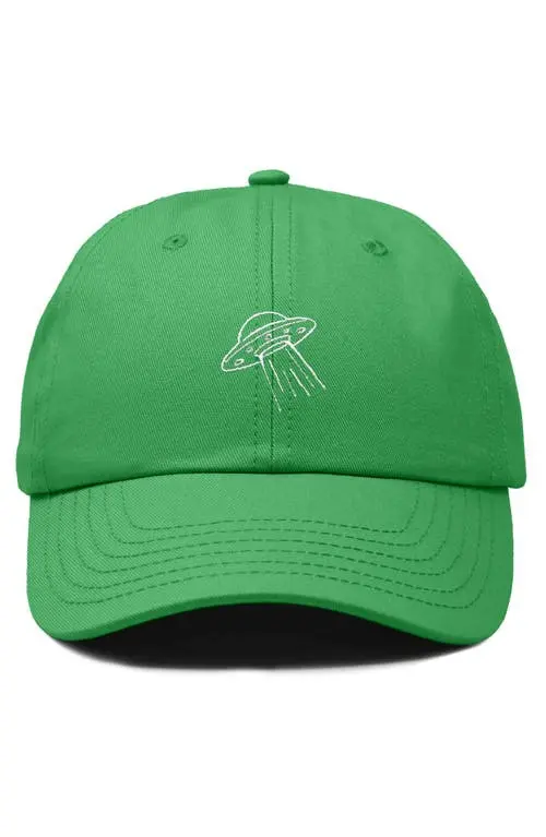 DALIX Ufo Embroidered Dad Cap - Kelly Green