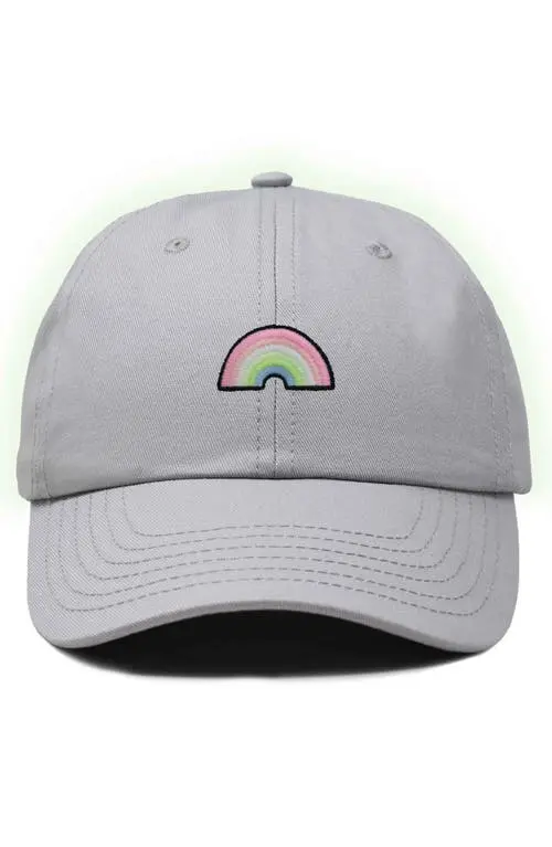 DALIX Rainbow Embroidered Cap - Gray