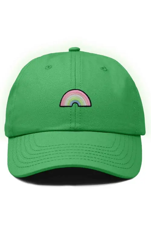 DALIX Rainbow Embroidered Cap - Kelly Green