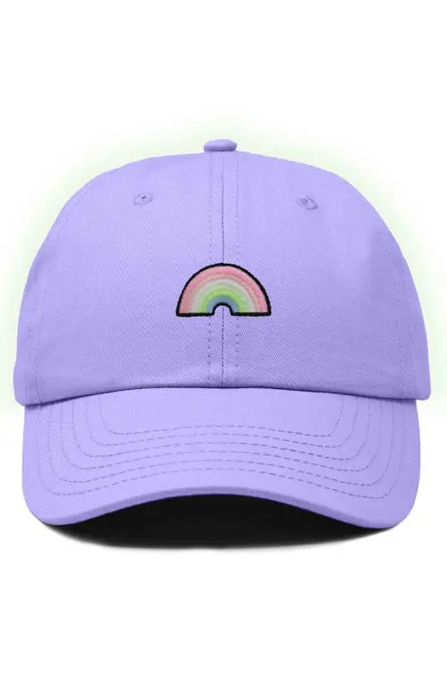 DALIX Rainbow Embroidered Cap - Lavender
