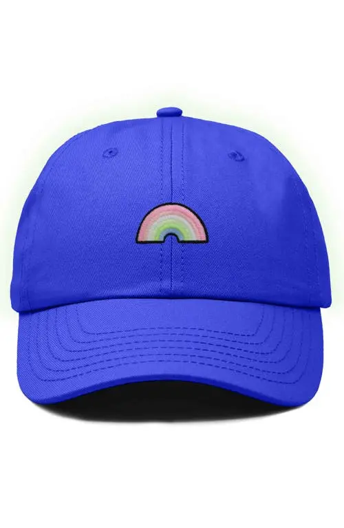 DALIX Rainbow Embroidered Cap - Royal Blue