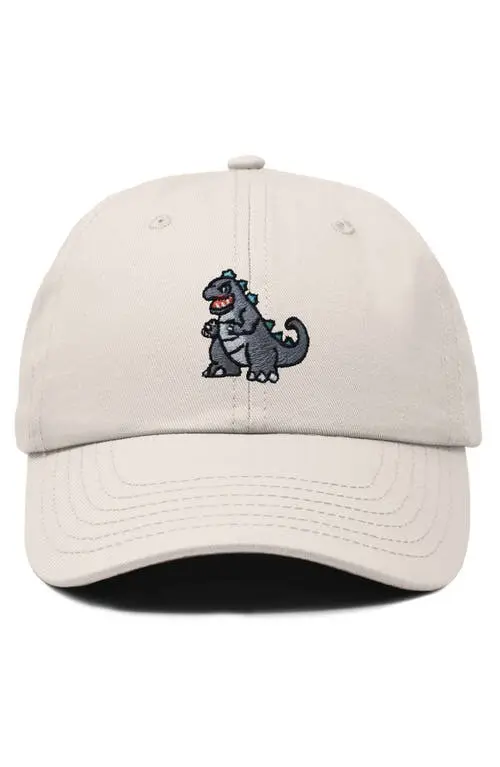 DALIX Giant Lizard Embroidered Cap - Beige