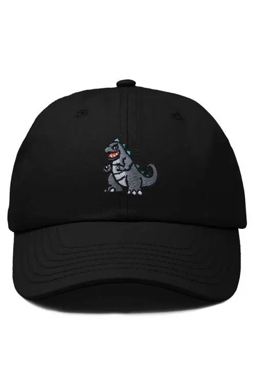 DALIX Giant Lizard Embroidered Cap - Black