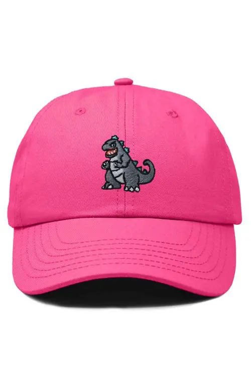 DALIX Giant Lizard Embroidered Cap - Hot Pink