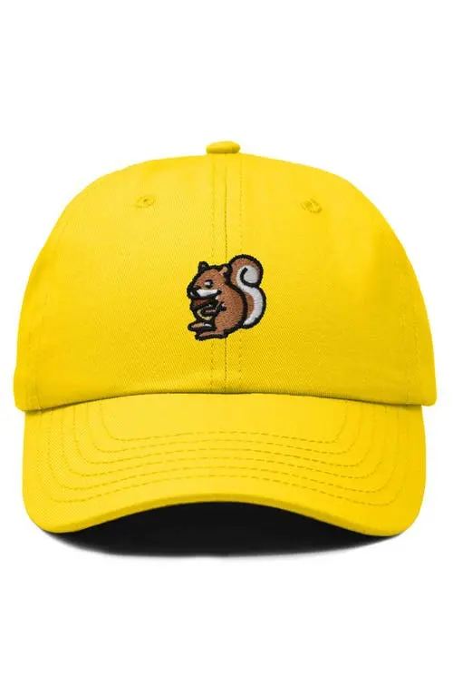 DALIX Squirrel Embroidered Cap - Gold