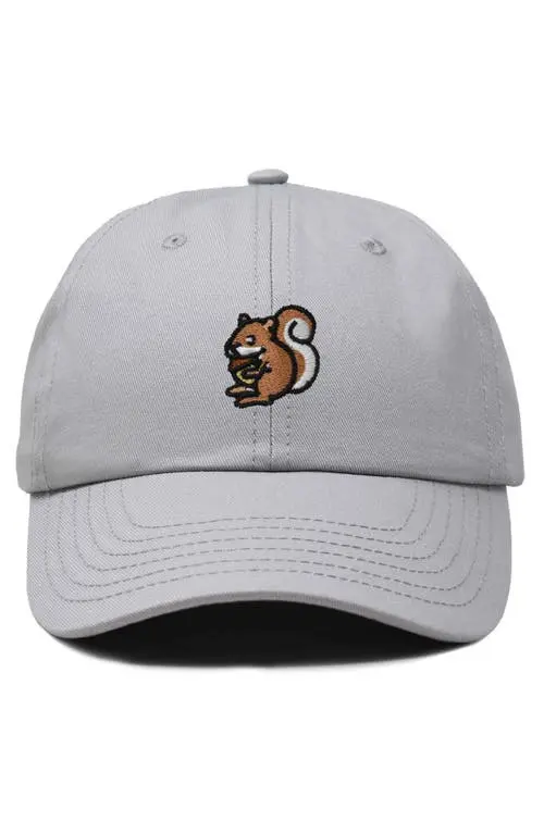 DALIX Squirrel Embroidered Cap - Gray