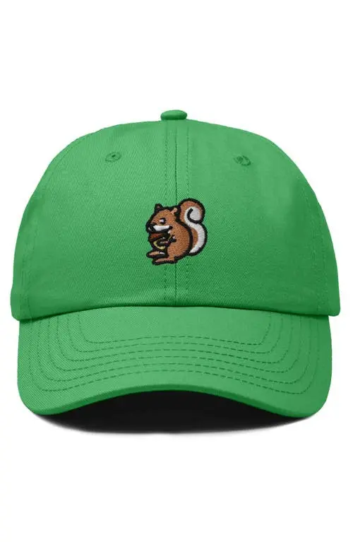DALIX Squirrel Embroidered Cap - Kelly Green
