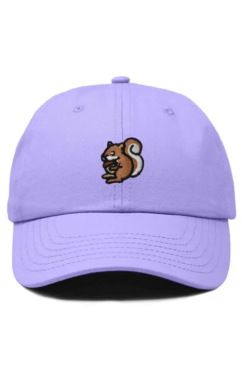 DALIX Squirrel Embroidered Cap - Lavender
