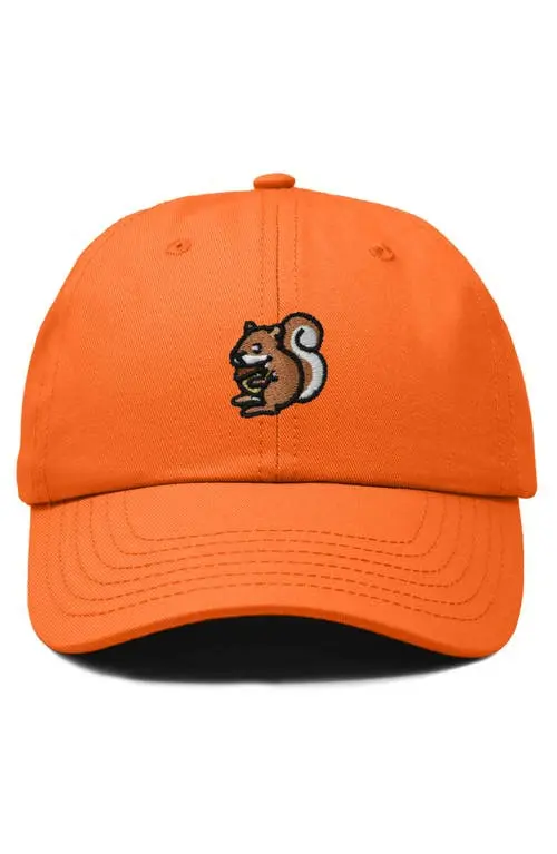 DALIX Squirrel Embroidered Cap - Orange