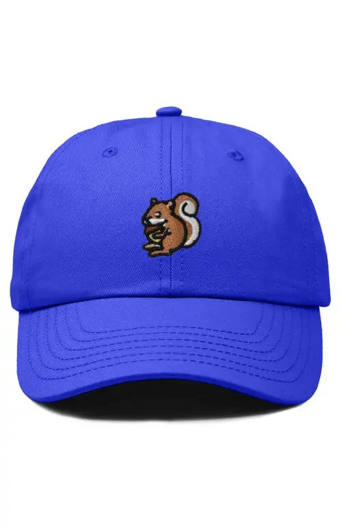 DALIX Squirrel Embroidered Cap - Royal Blue