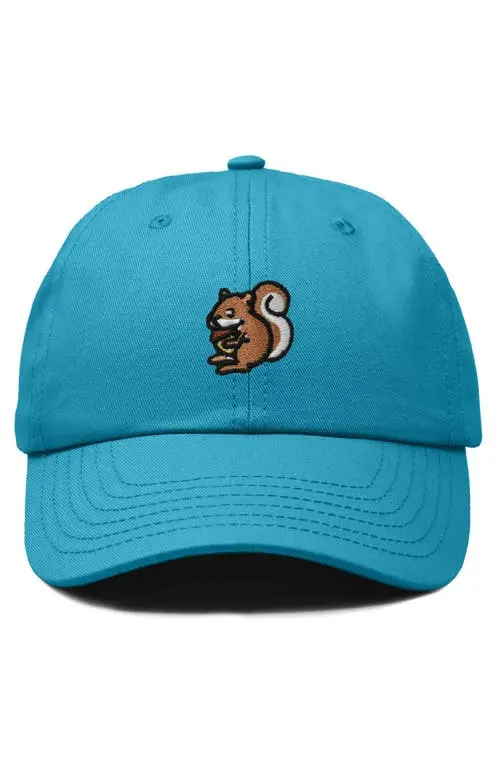 DALIX Squirrel Embroidered Cap - Teal