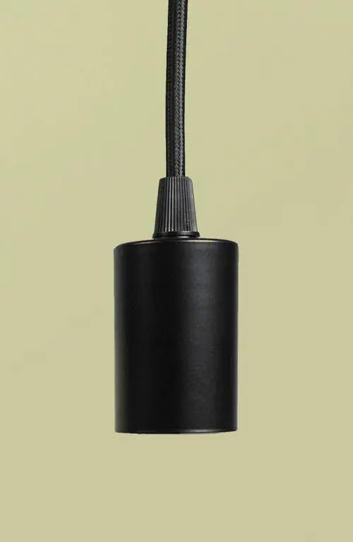 SOLTECH Modern Pendant Light And Socket - Black/black Metal