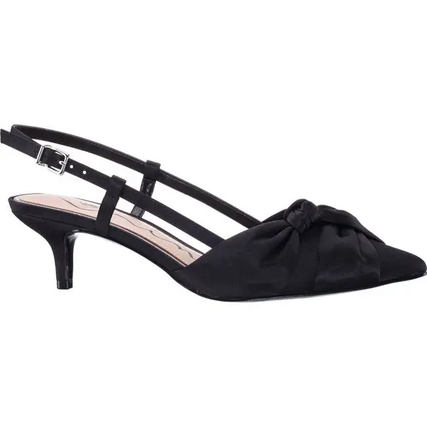 Nina Stella Slingback Pointed Toe Pumps - Black