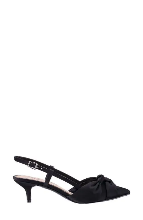 Nina Stella Slingback Pointed Toe Pumps - Black