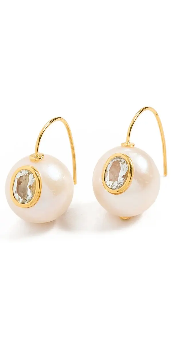 LIZZIE FORTUNATO Pearl Pablo Earrings - Green
