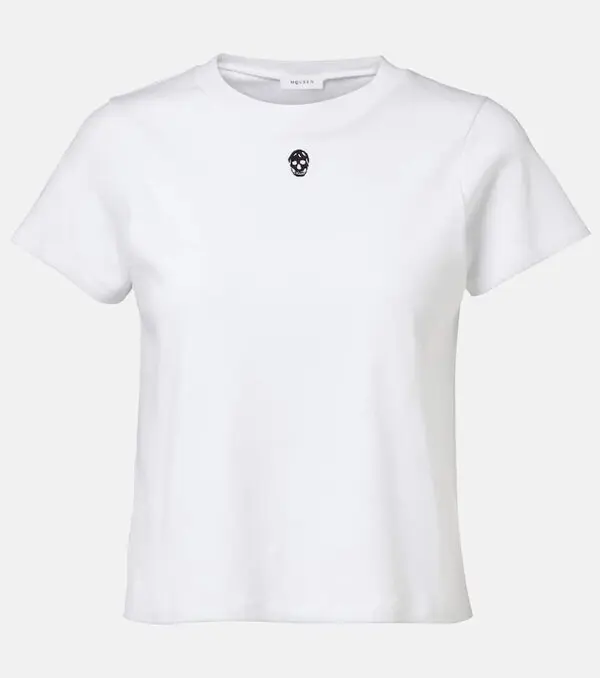 Alexander McQueen Skull Cropped T-shirt