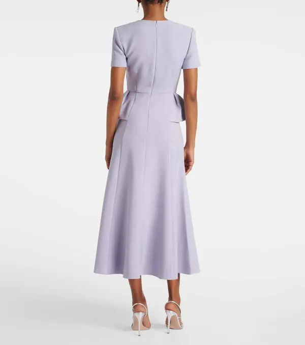 Roland Mouret Peplum Crêpe Midi Dress