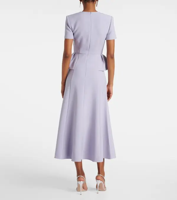 Roland Mouret Peplum Crêpe Midi Dress
