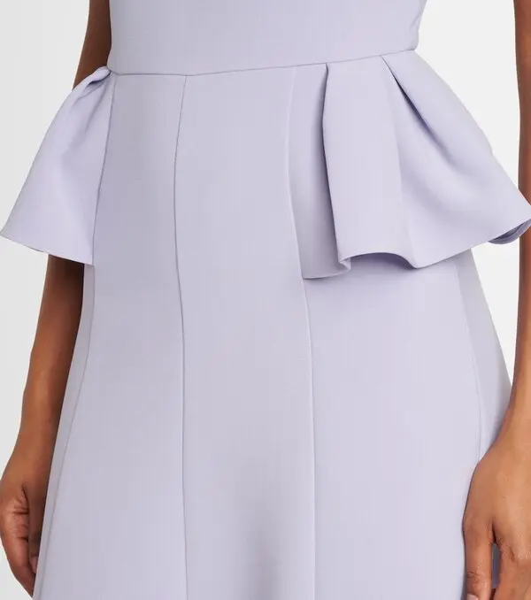 Roland Mouret Peplum Crêpe Midi Dress