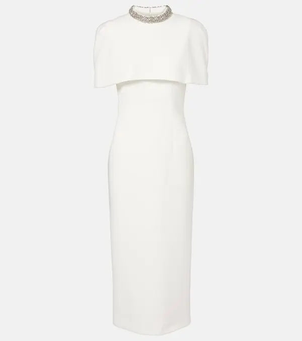 Roland Mouret Embellished Crêpe Cocktail Dress - White