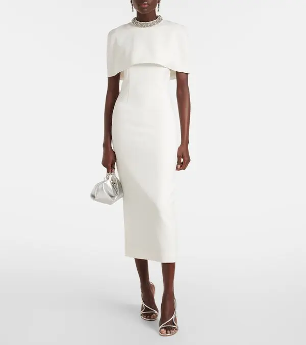 Roland Mouret Embellished Crêpe Cocktail Dress
