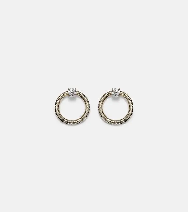 STONE AND STRAND Prince Diamond Stud Earrings - Gold