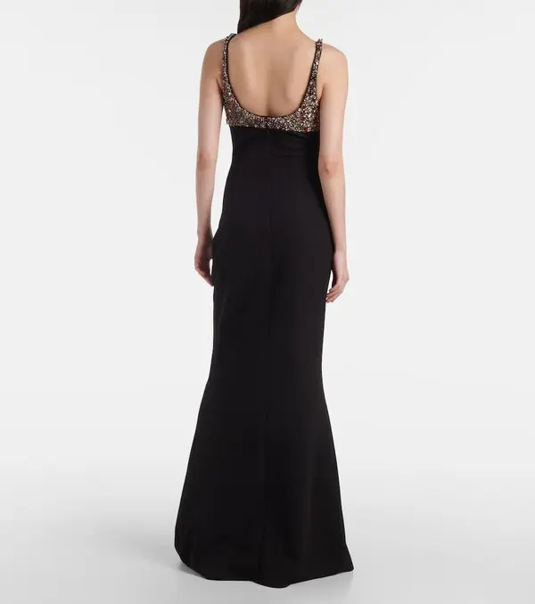 Safiyaa Crystal-embellished Gown - Black