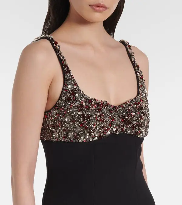 Safiyaa Crystal-embellished Gown - Black