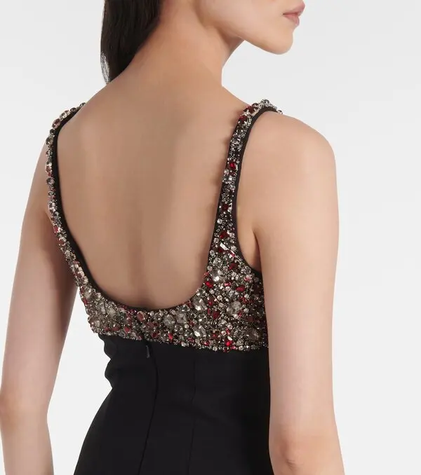 Safiyaa Crystal-embellished Gown - Black