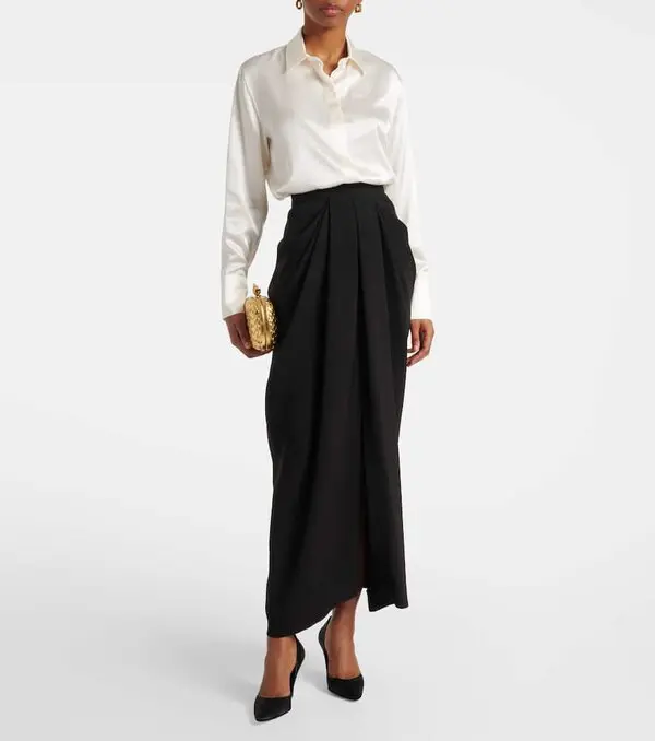 Max Mara Ridente Pleated Maxi Skirt