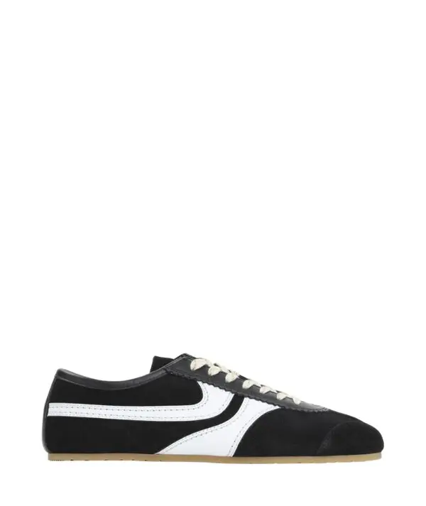 Dries Van Noten Leather And Suede Sneakers - Black