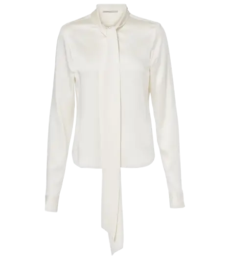 Stella McCartney Tie-neck Satin Blouse