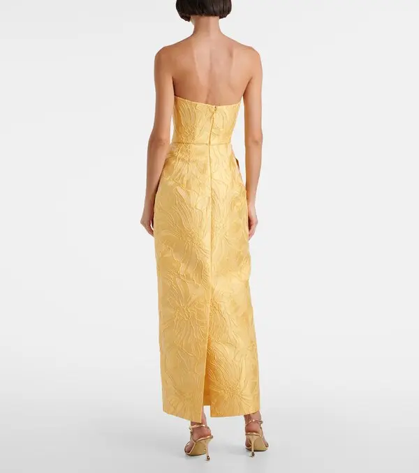 Monique Lhuillier Floral Jacquard Cocktail Dress