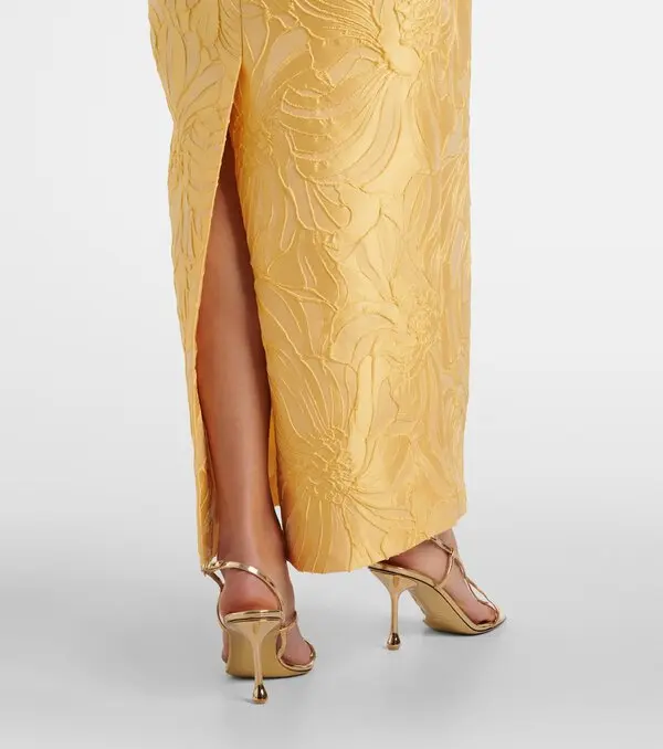 Monique Lhuillier Floral Jacquard Cocktail Dress