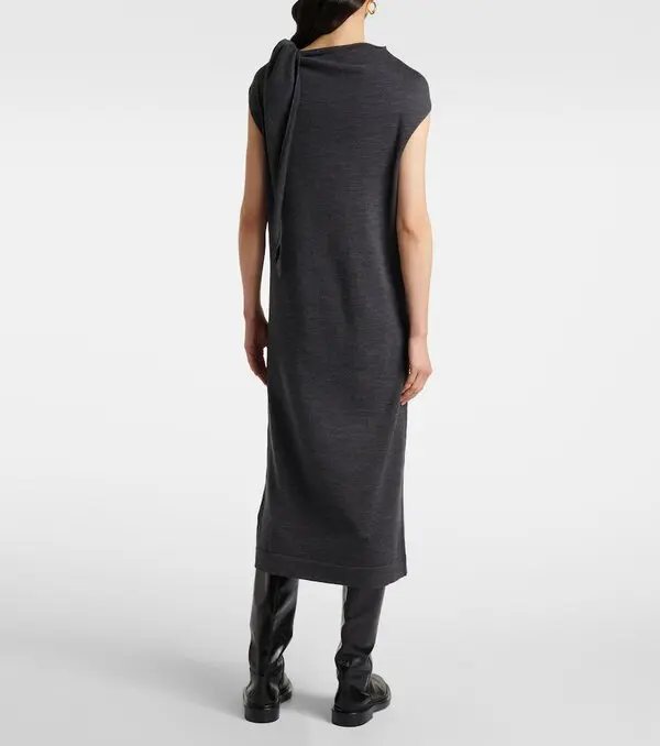 JIL SANDER Wool Midi Dress