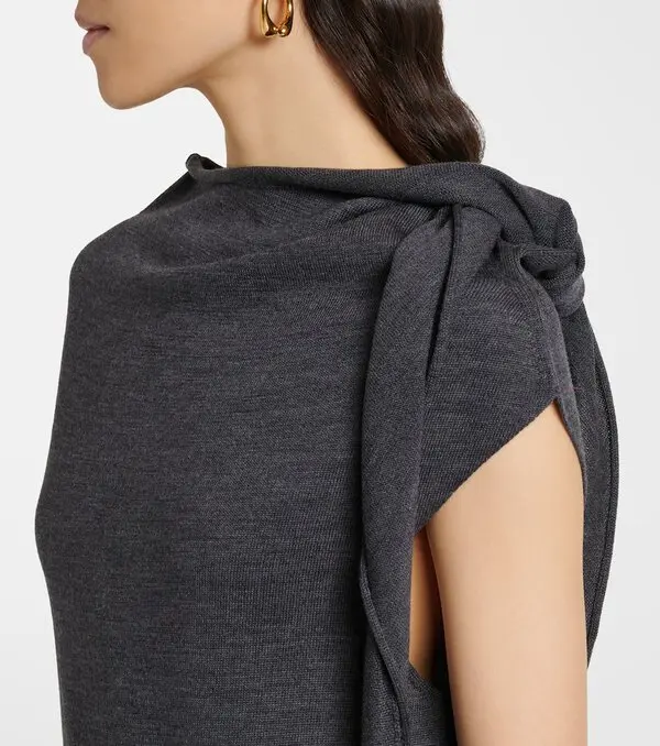 JIL SANDER Wool Midi Dress