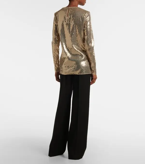 Dolce & Gabbana Sequined Top - Gold