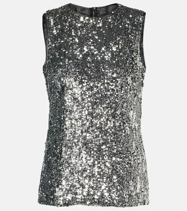 Dolce & Gabbana Sequined Top - Silver